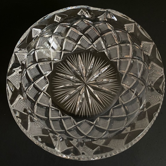 Accents | Antique American Brilliant Cut Crystal Star Design Ashtray ...